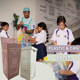 School Recycling Program Plastic Bottles & Cans + Paper